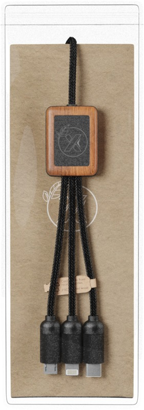 3-in-1 Bamboo Cable | Pellacraft | Promotional Merchandise