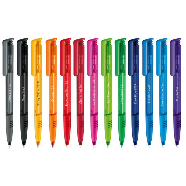 Senator Super Hit Clear Plastic Ballpen With Soft Grip | Pellacraft ...