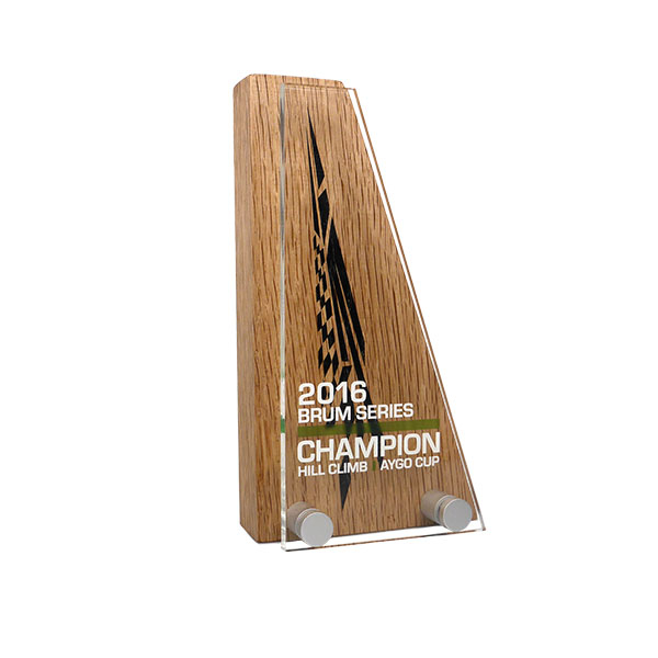 Real Wood Block Award With Acrylic Front 95 x 175mm | Pellacraft ...