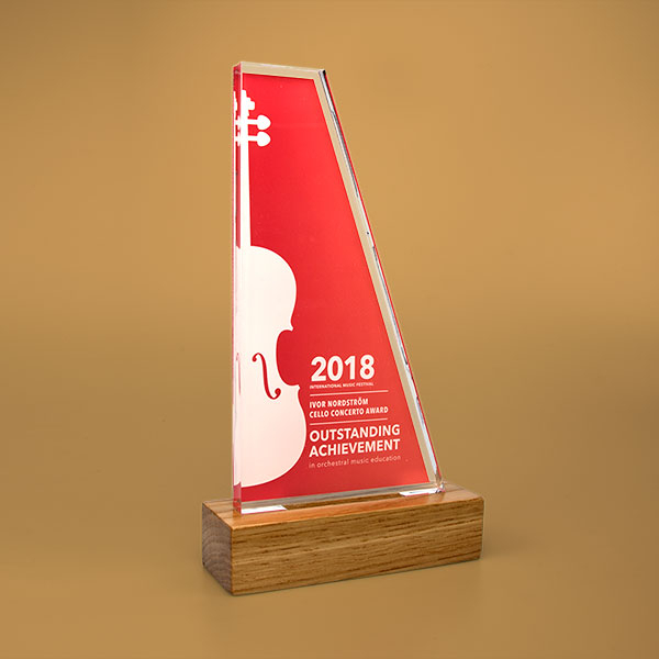 Shaped Acrylic Awards With Wood Base (Sustainably Sourced) | Pellacraft ...