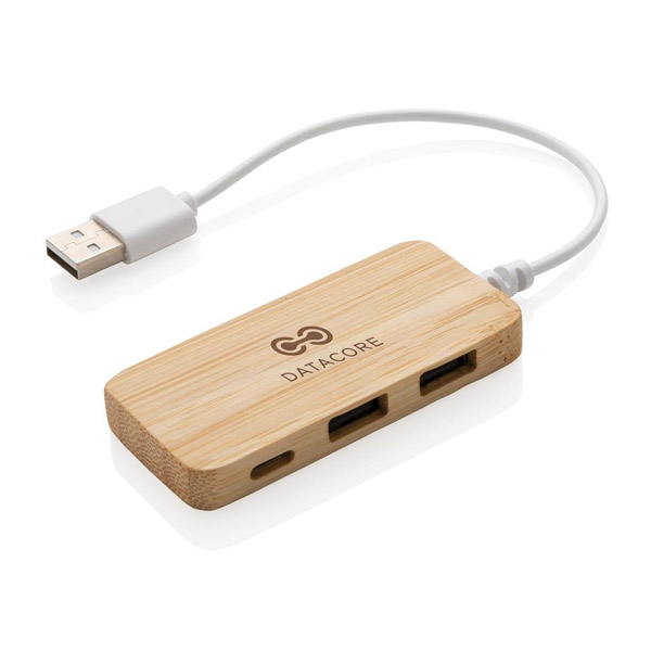 Bamboo Hub with Type-C | Pellacraft | Promotional Merchandise