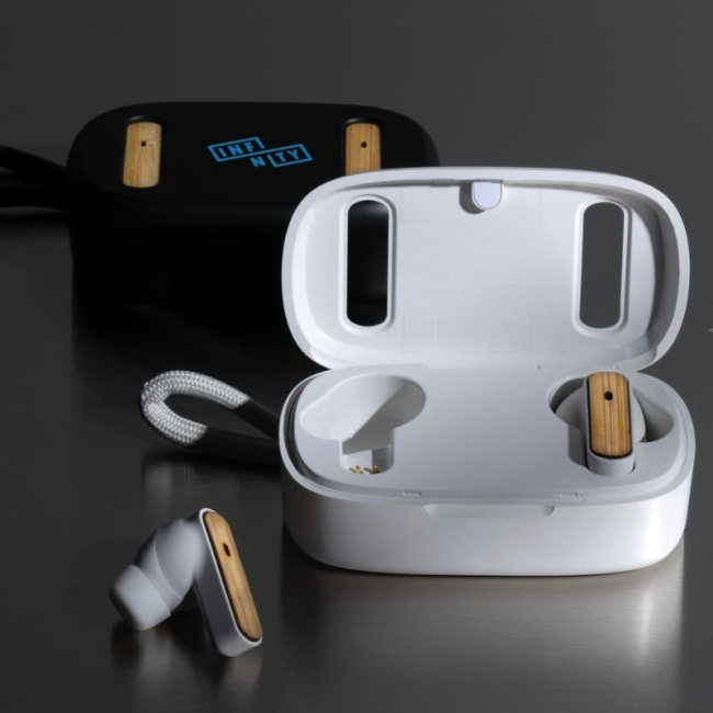 RCS Recycled Plastic & Bamboo TWS Earbuds | Pellacraft | Promotional ...