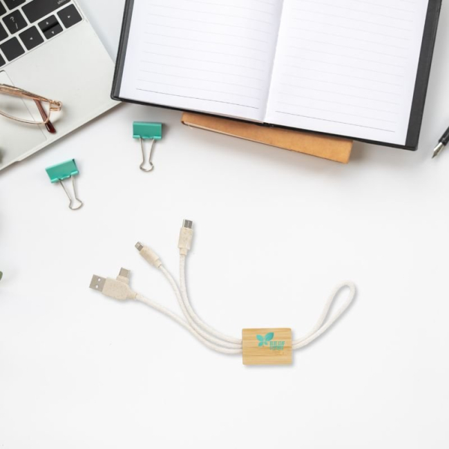 Bamboo USB Charger | Pellacraft | Promotional Merchandise