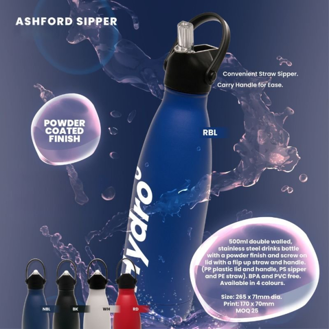 Ashford Sipper 500ml Sports Bottle | Pellacraft | Promotional Merchandise