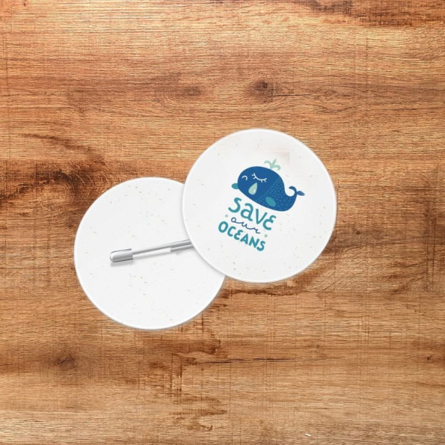 Seeded Paper Button Badges | Pellacraft | Promotional Merchandise
