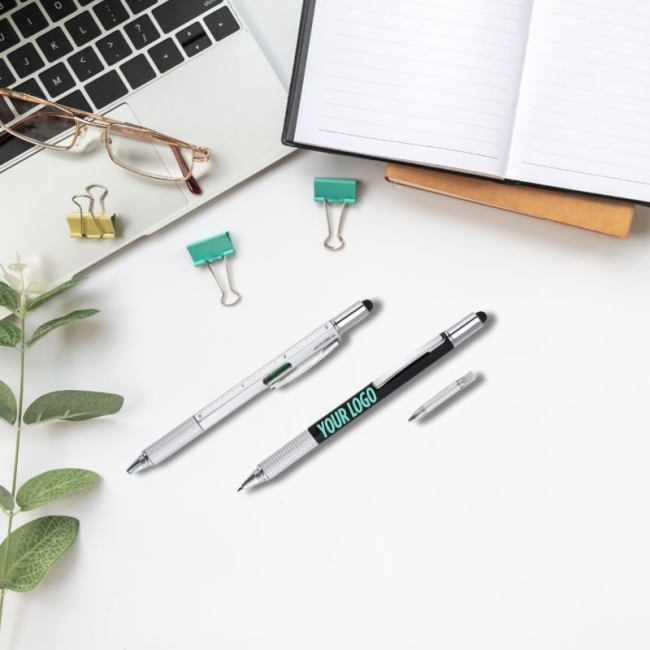 Toolpen Level Pen With Ruler And Stylus | Pellacraft | Promotional ...