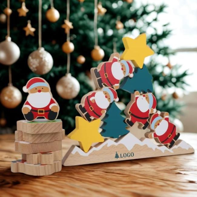 Wooden Santa Balancing Game | Pellacraft | Promotional Merchandise