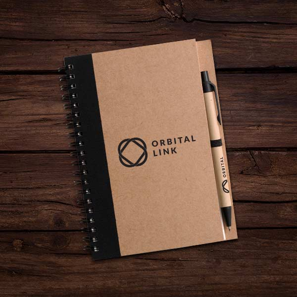 Recycled Wirebound Notebook With Ballpen | Pellacraft | Promotional ...