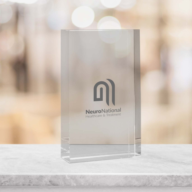 Optical Crystal Rectangle Award,12cm x 8.5cm Horizontal or Vertical ...