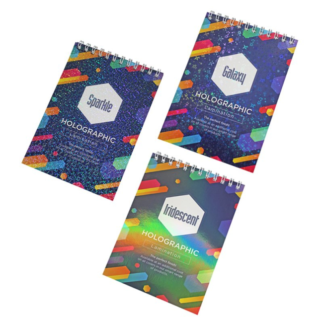 A5 Shaped Notebook with Holographic Cover | Pellacraft | Promotional ...