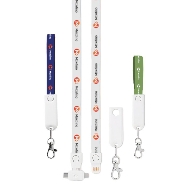 3-in-1 Charging Cable Lanyard | Pellacraft | Promotional Merchandise