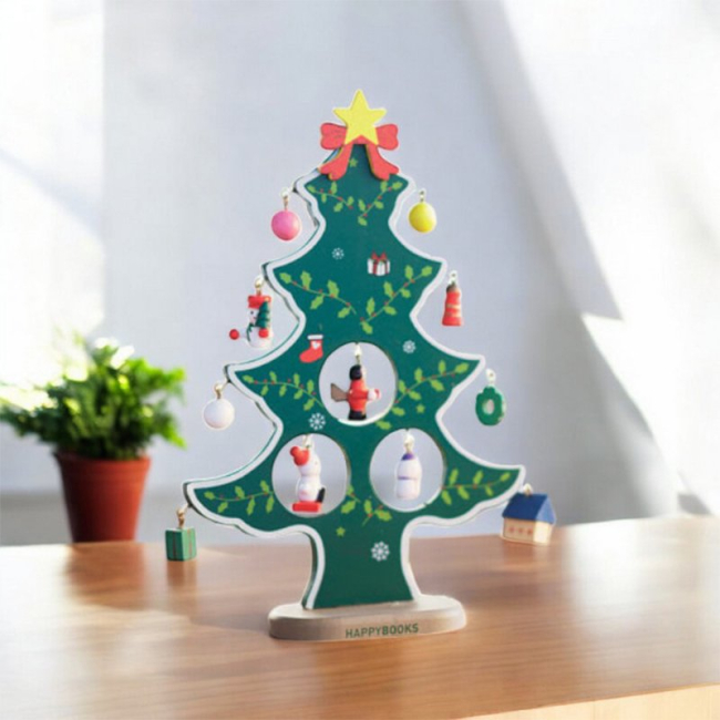 Wooden Christmas Tree With Ornaments | Pellacraft | Promotional Merchandise