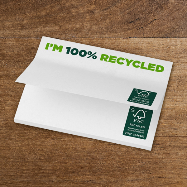 Sticky-Mate Recycled Sticky Notes 100 x 75mm | Pellacraft | Promotional ...