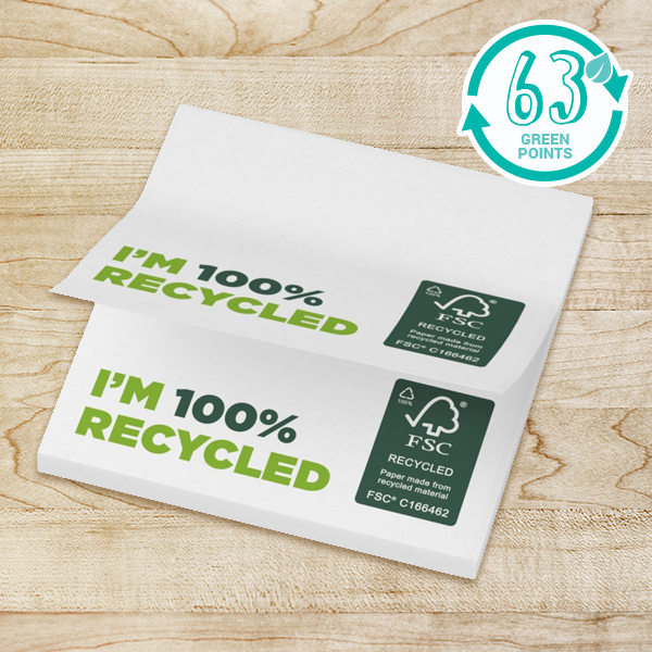 Sticky-Mate Recycled Sticky Notes 75 x 75mm | Pellacraft | Promotional ...