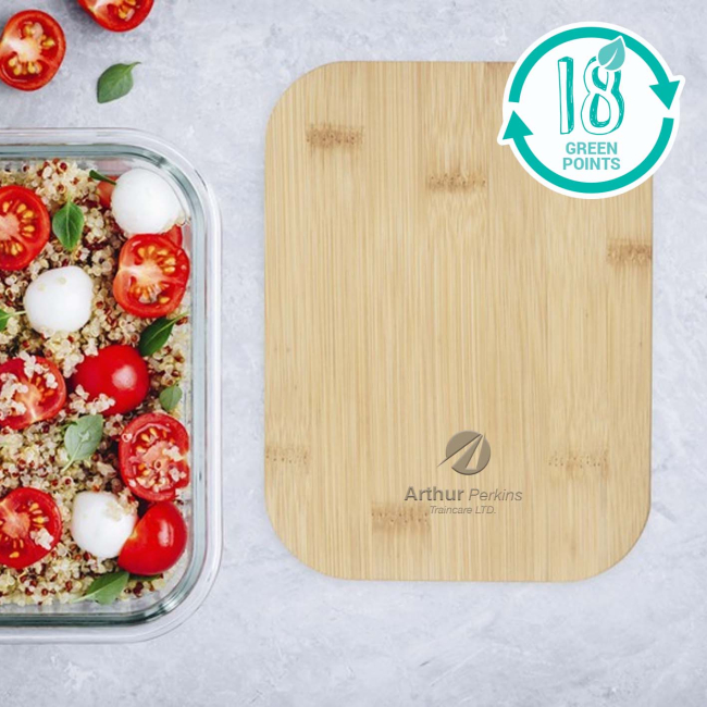 Roby Glass Lunch Box With Bamboo Lid | Pellacraft | Promotional Merchandise