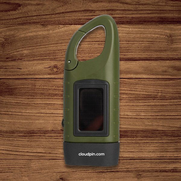 Helios Recycled Plastic Solar Dynamo Flashlight With Carabiner ...