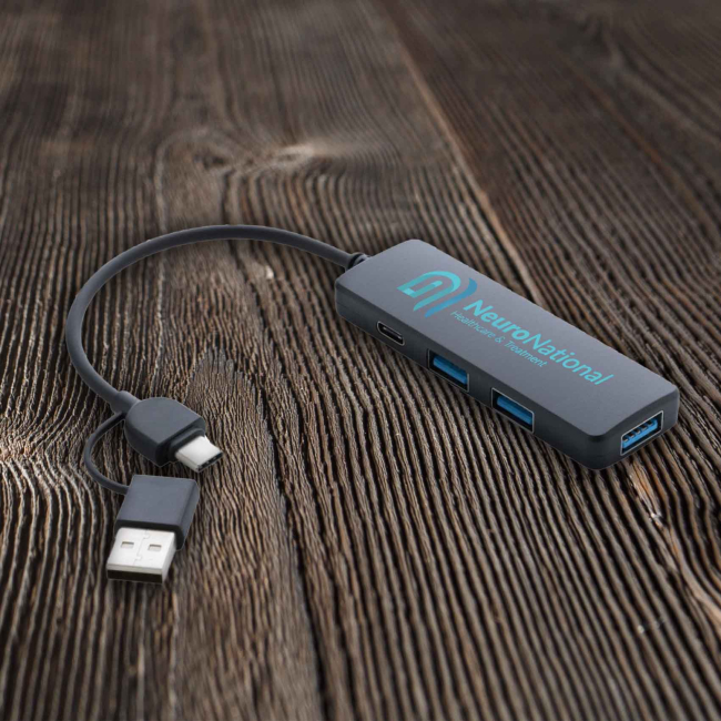 RCS Recycled Plastic USB Hub With Dual Input | Pellacraft | Promotional ...