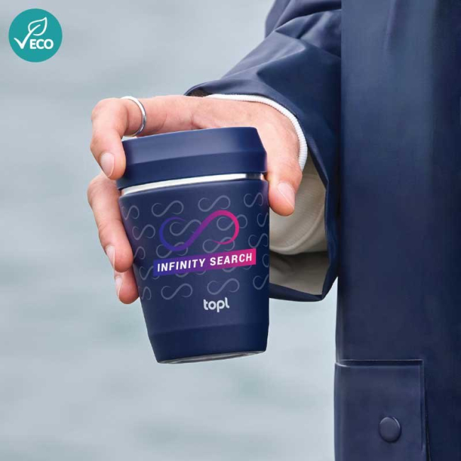 Topl Recycled Steel To Go Tumbler Patented 360 Lid 235ml | Pellacraft | Promotional Merchandise