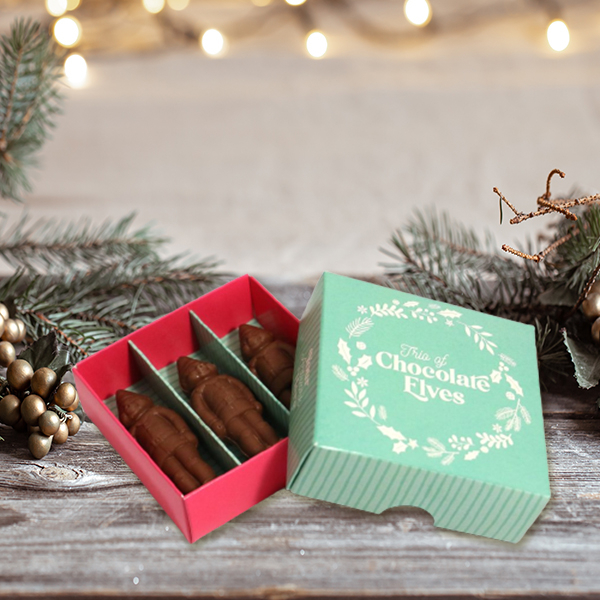 Eco Treat Box - Trio of Elves | Pellacraft | Promotional Merchandise