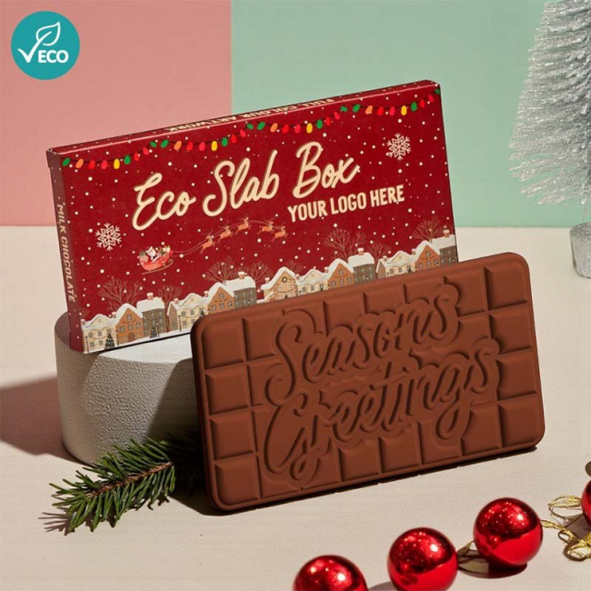 Milk Chocolate -Eco Slab Box- Christmas | Pellacraft | Promotional ...