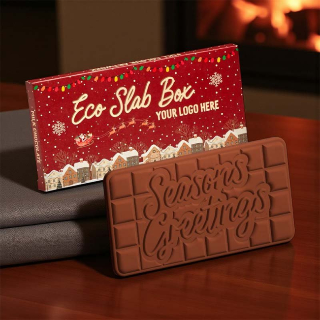 Milk Chocolate -Eco Slab Box- Christmas | Pellacraft | Promotional ...