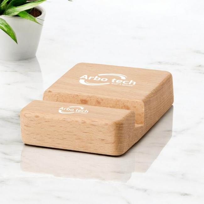 Beech Wood Phone Holder | Pellacraft | Promotional Merchandise