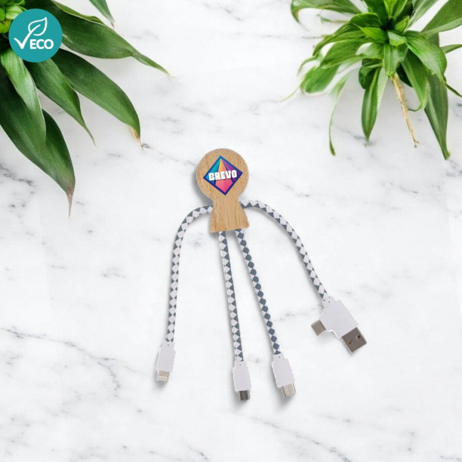 Mr Bio Bamboo Charging Cable | Pellacraft | Promotional Merchandise