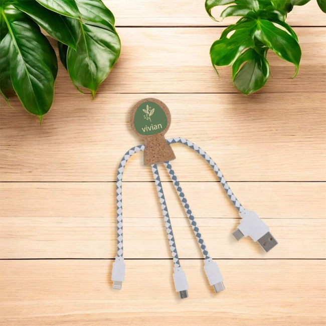 Mr. Bio Cork Charging Cable | Pellacraft | Promotional Merchandise