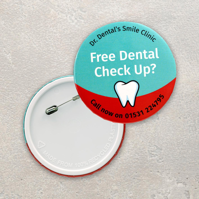 Button Badges 75mm | Pellacraft | Promotional Merchandise