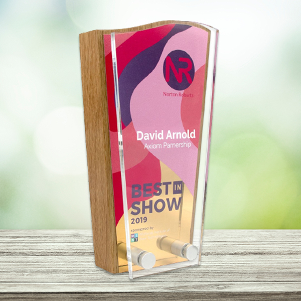 Real Wood Block Awards With Acrylic Front 110mm x 200mm | Pellacraft ...