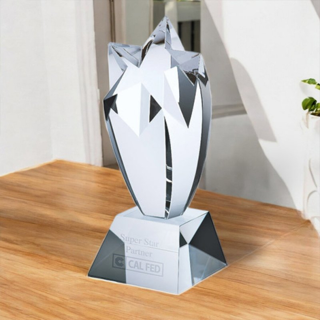 Rising Star Award With Clear Slant Base | Pellacraft | Promotional ...