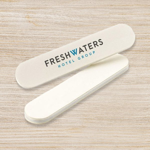 White Foam Backed Emery Board/Nail File | Pellacraft | Promotional ...