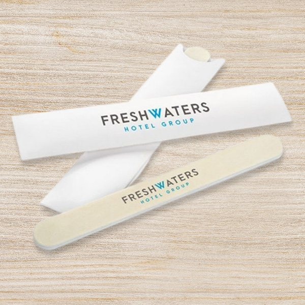 White Foam Backed Emery Board/Nail File | Pellacraft | Promotional ...
