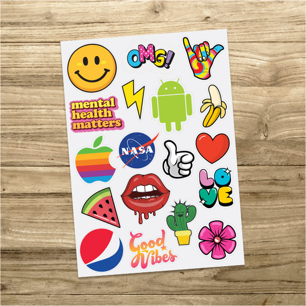 Laptop Stickers White or Clear Vinyl Sticker Sheet | Pellacraft ...