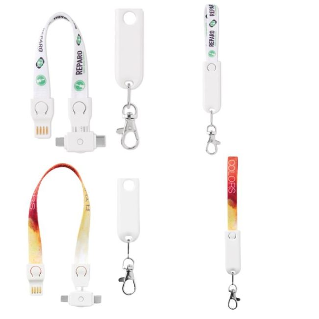 3-in-1 Charging Cable Lanyard | Pellacraft | Promotional Merchandise