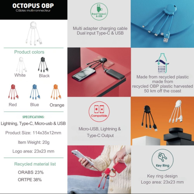 Octopus Charging Cable | Pellacraft | Promotional Merchandise